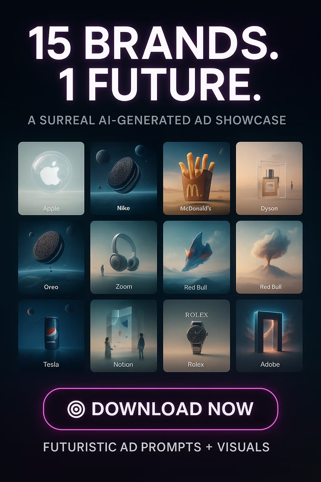15 AI Prompts For Futuristic Ad Concepts for Iconic Brands